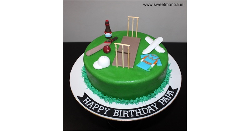 Cricket Ball and Bat Cake | Birthday Cake | Caker Street