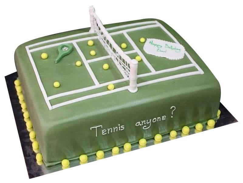 Tennis theme birthday cake